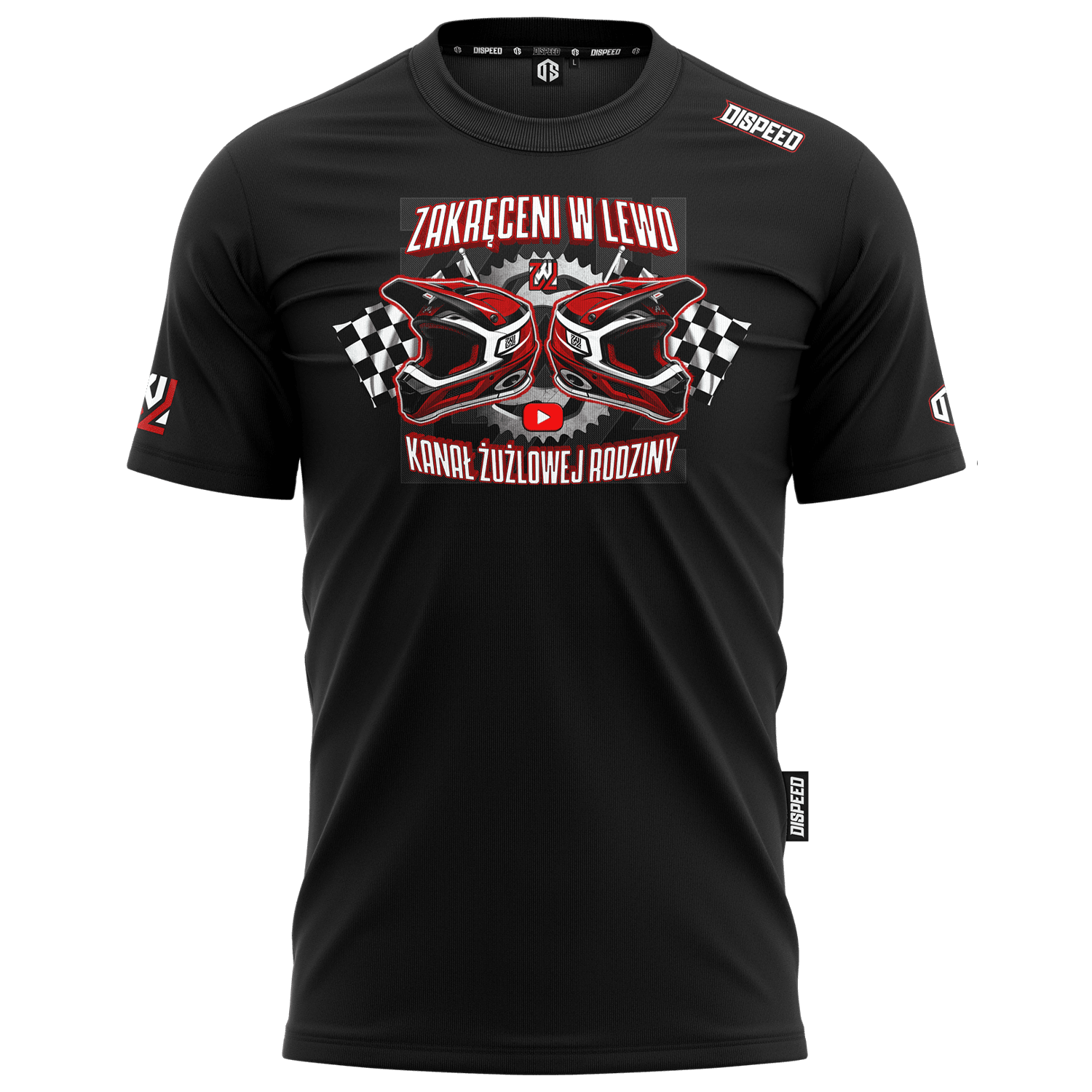 T-shirt bawełniany Zakręceni w lewo – Dispeed